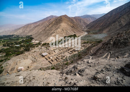 Archaeological site of Nieve Nieve, valley of the Lurin river, Lima ...