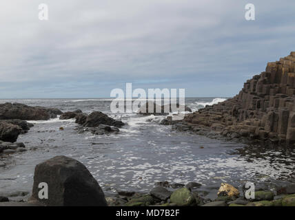 Giant's Causeway Natural Hexagonal Rocks, Atlantic Coastline, Northern ...