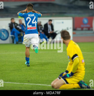 Lorenzo Insigne of Napoli celebrates after scoring a goal Napoli 14-01 ...