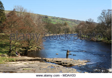 Fishing on the River Tees near Darlington England Stock Photo: 10393036 ...