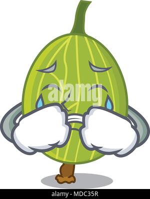 Grape character with crying and tears emotion, sad face, depressive ...