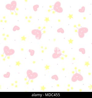 Cute seamless pattern with hearts. Happy Valentine's Day. Romantic ...