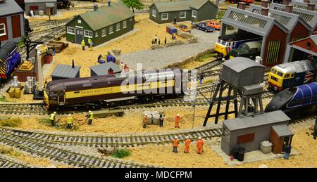 A model railway based on a desert landscape Stock Photo - Alamy