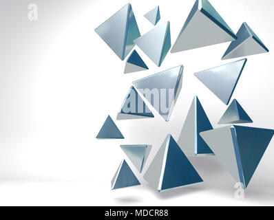 abstract background with group of chrome triangles Stock Photo - Alamy