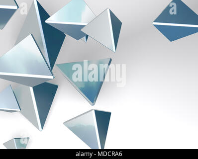 abstract background with group of chrome triangles Stock Photo - Alamy