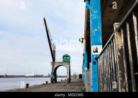 On the banks of the river Scheldt (De Schelde) in Antwerp, Belgium ...