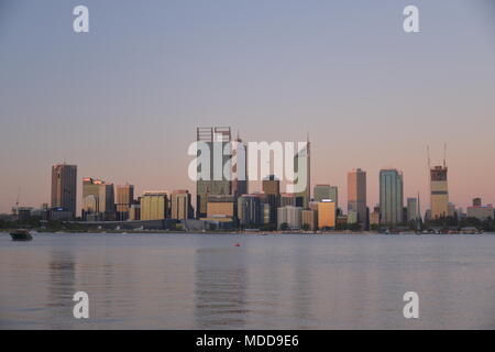 Perth night view seeing from South Perth Stock Photo - Alamy