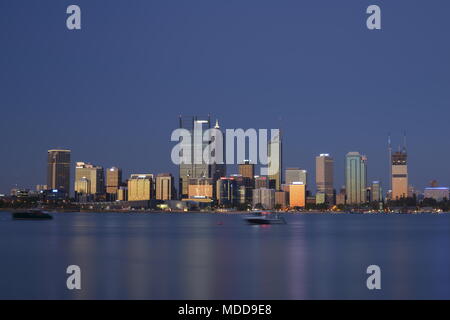 Perth night view seeing from South Perth Stock Photo - Alamy