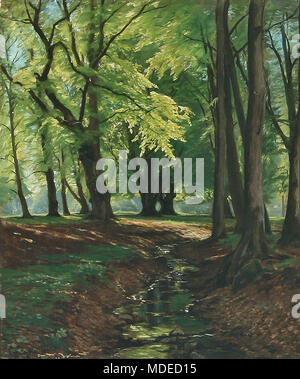 Zacho Christian Peter Morch - a Stream in Afternoon Light Stock Photo ...