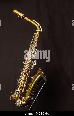 Alto Saxophone, side view Stock Photo - Alamy