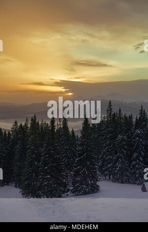 Sunset over mountain. Carpathian mountain, Ukraine Stock Photo - Alamy