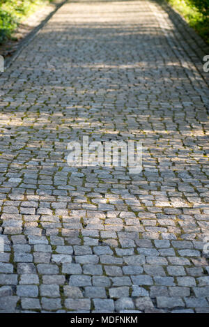 Stone road texture. Stone walk background. Granite cobblestoned ...