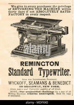 19th century typewriter Stock Photo - Alamy