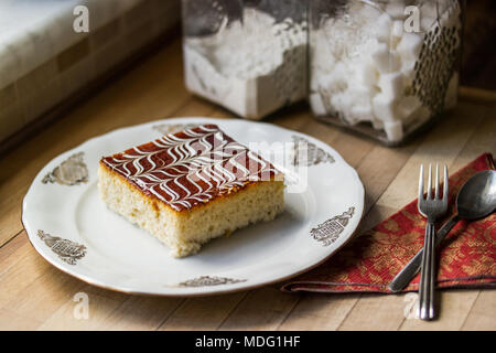 Trilece / Balkan dessert made with three milk Stock Photo - Alamy