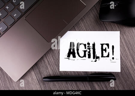 Writing note showing Agile Motivational Call. Business photo showcasing ...
