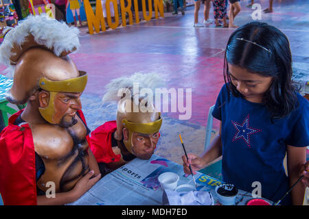 Philippines: children in Moriones masks at the annual Moriones festival ...