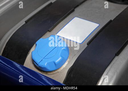 Diesel exhaust fluid additive for trucks Stock Photo - Alamy
