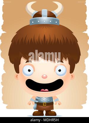 A cartoon illustration of a boy barbarian smiling Stock Vector Image ...