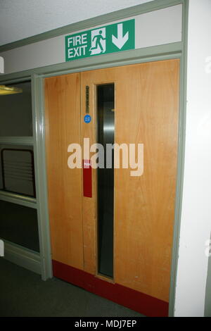 Hight rise tower block fire doors, building fire containment Stock ...