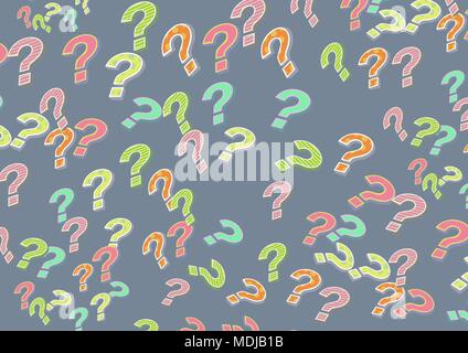 colorful funky question marks Stock Photo - Alamy