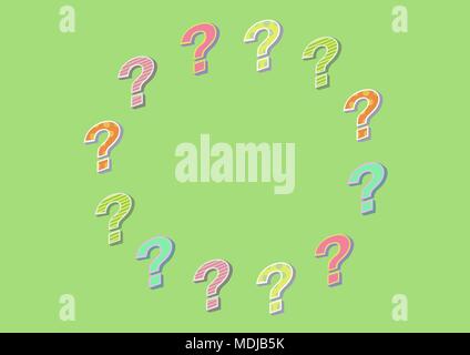 colorful funky question marks Stock Photo - Alamy