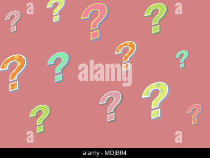 colorful funky question marks Stock Photo - Alamy