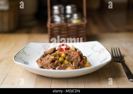 turkish tas kebab with cube / cubed meat kebap Stock Photo - Alamy