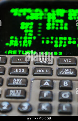 The Flight Management System on the Flight Deck of a Boeing 747-400 ...