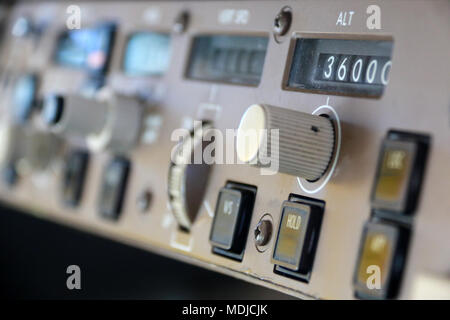 Flight Mode Control Panel with the Heading Turn Knob on the Flight Deck ...