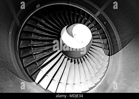 Turbofan engine General Electric CF6-80C2 of medical aircraft Airbus ...