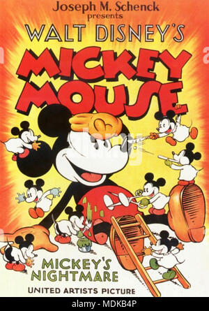 WALT DISNEY MICKEY MOUSE 1932 Promotional Artwork from Studio Year Book ...