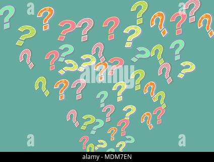 colorful funky question marks Stock Photo - Alamy