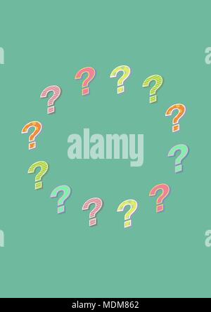 colorful funky question marks Stock Photo - Alamy
