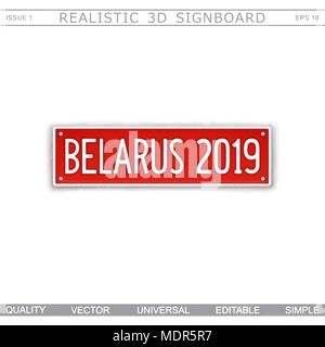 Belarus car license plate, European country, letters, numbers and ...