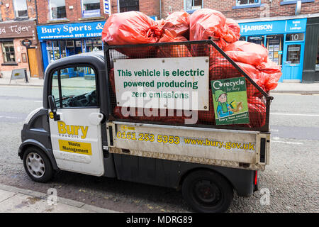Town Centre litter collection vehicle Stock Photo - Alamy