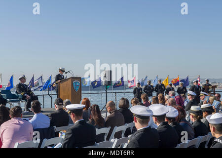 MIDWAY MUSEUM, Calif. (Dec. 01, 2017) CDR Danielle Defant salutes the ...