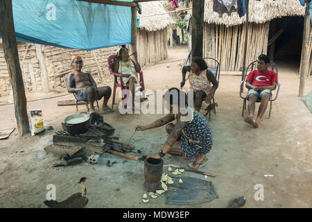 Kayapó family village Moikarako in front of the hollow - Kayapó ...