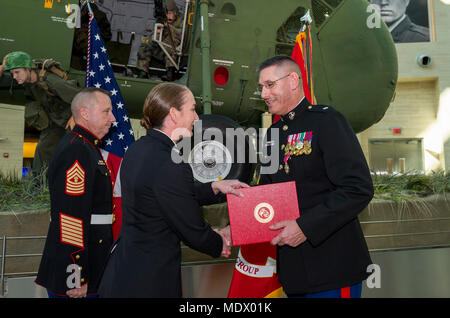 U.S. Marine Corps Col. Wendy Goyette, commanding officer, Marine Corps ...