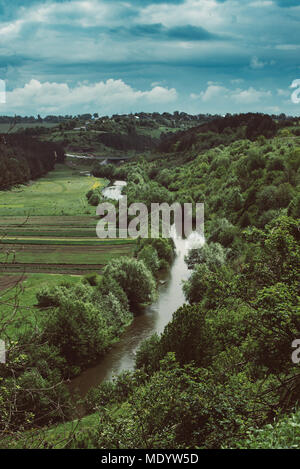 Dnister river bend canyon Stock Photo - Alamy