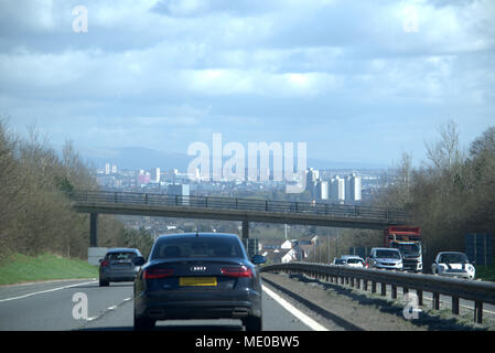 Views along the M77 motorway, Glasgow Stock Photo - Alamy