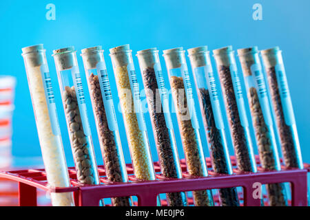 Food samples in test tubes Stock Photo - Alamy