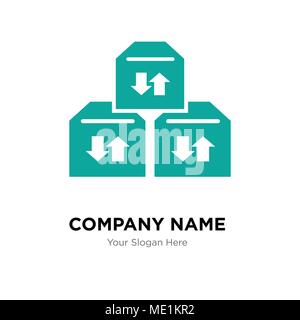 Three sto boxes for delivery business card design template, Visiting ...