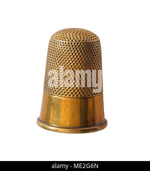 Vintage brass thimble Stock Photo - Alamy