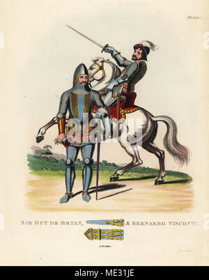 Sir Guy de Bryan, Baron Bryan, died 1391. In suit of armour with chainmail camail attached to ...