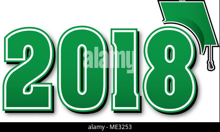2018 Graduation Logo with Cap Stock Photo - Alamy