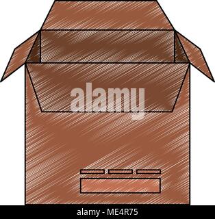 Cardboard box open scribble Stock Vector Image & Art - Alamy