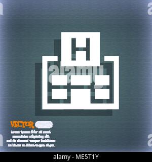 Hotkey icon symbol on the blue-green abstract background with shadow ...