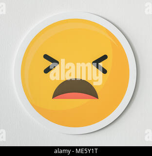 Illustration Disappointed Emoji Icon Stock Photo - Alamy