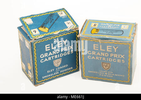 16 Gauge Vintage Eley Kynoch Paper Cartridges No 6 shot Stock Photo - Alamy