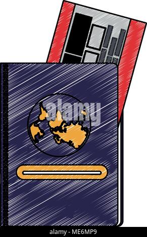 Passport identification document scribble Stock Vector Image & Art - Alamy